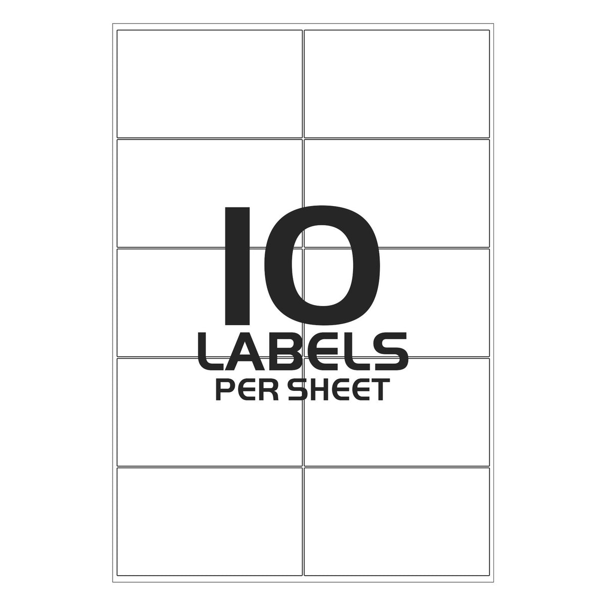 10x A4 Printer Address Labels Sticky Self Adhesive Sheet 99.1mm X 57mm ...