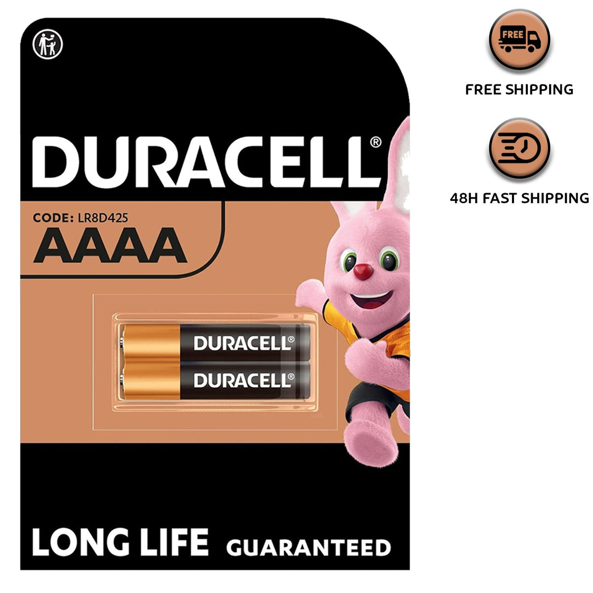 Duracell AAAA Alkaline Batteries MN2500 1.5V - Multi Battery Packs ...