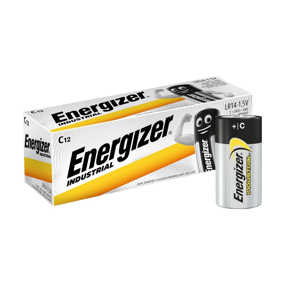 Energizer C Size Batteries 12 Pack LR14 EN93 Alkaline Batteries ...