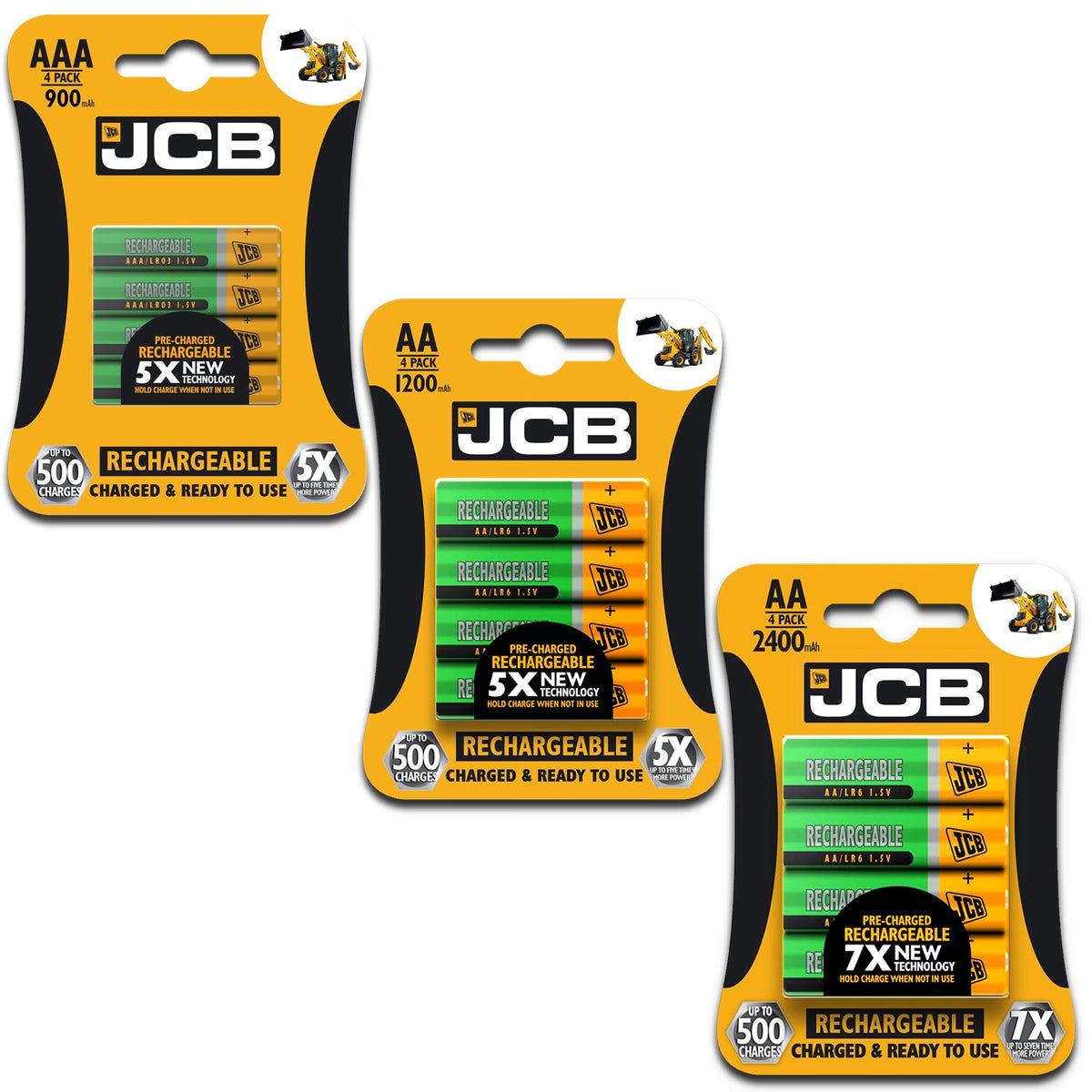 JCB Battery Ni-mh Pre Charged AA AAA 900mAh 1200mAh 2400mAh – TradeNRG UK