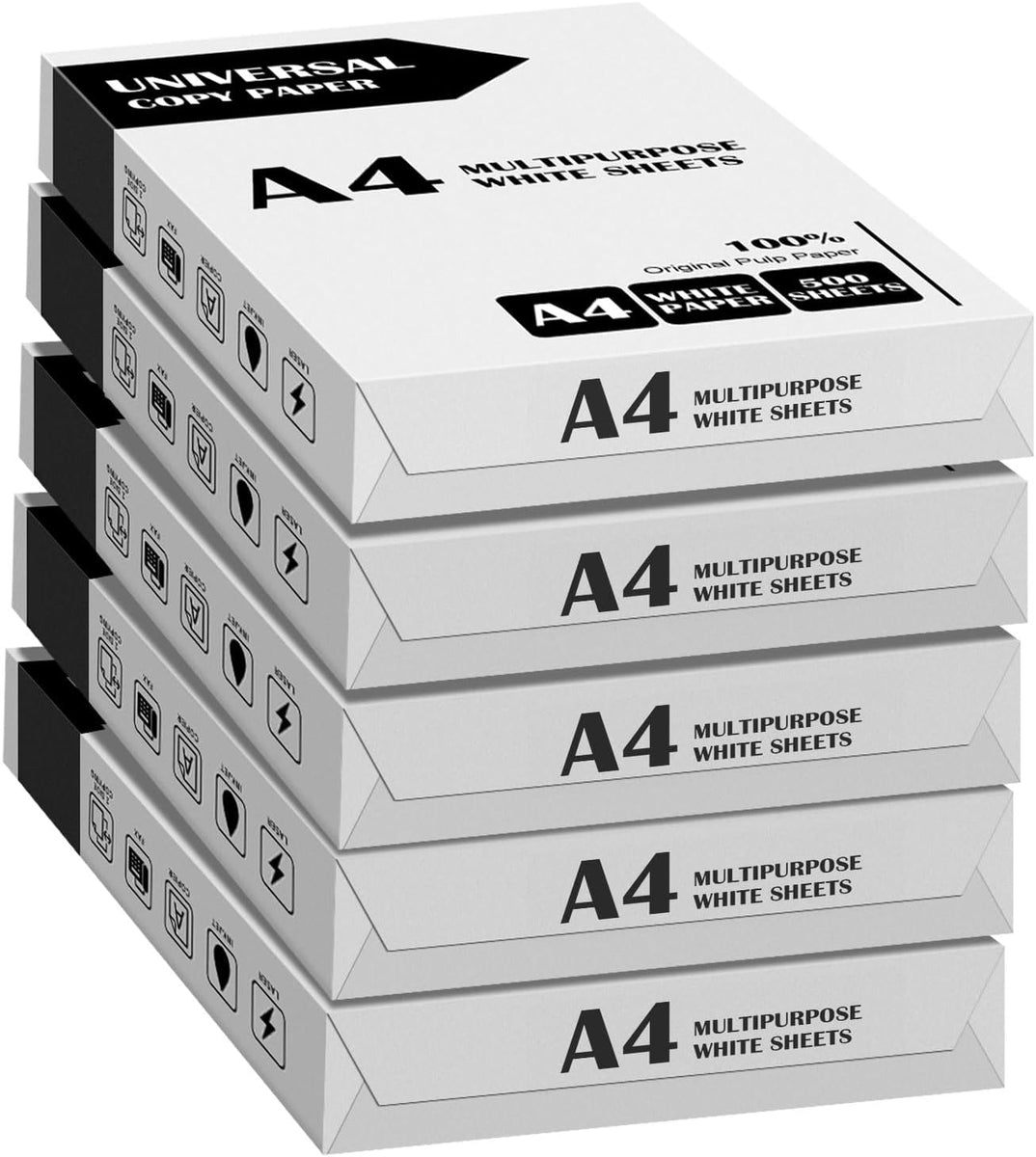 A4 Copy Paper Multi-Purpose Copy Printer Paper 2500 Sheets of Paper ...