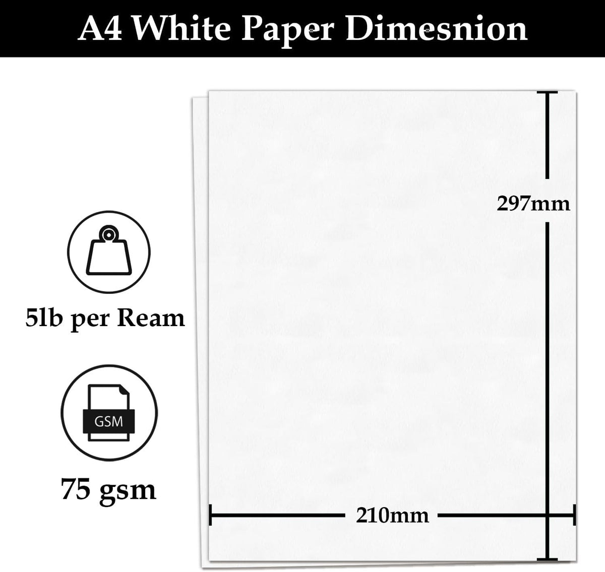 A4 Copy Paper Multi-Purpose Copy Printer Paper 2500 Sheets of Paper ...