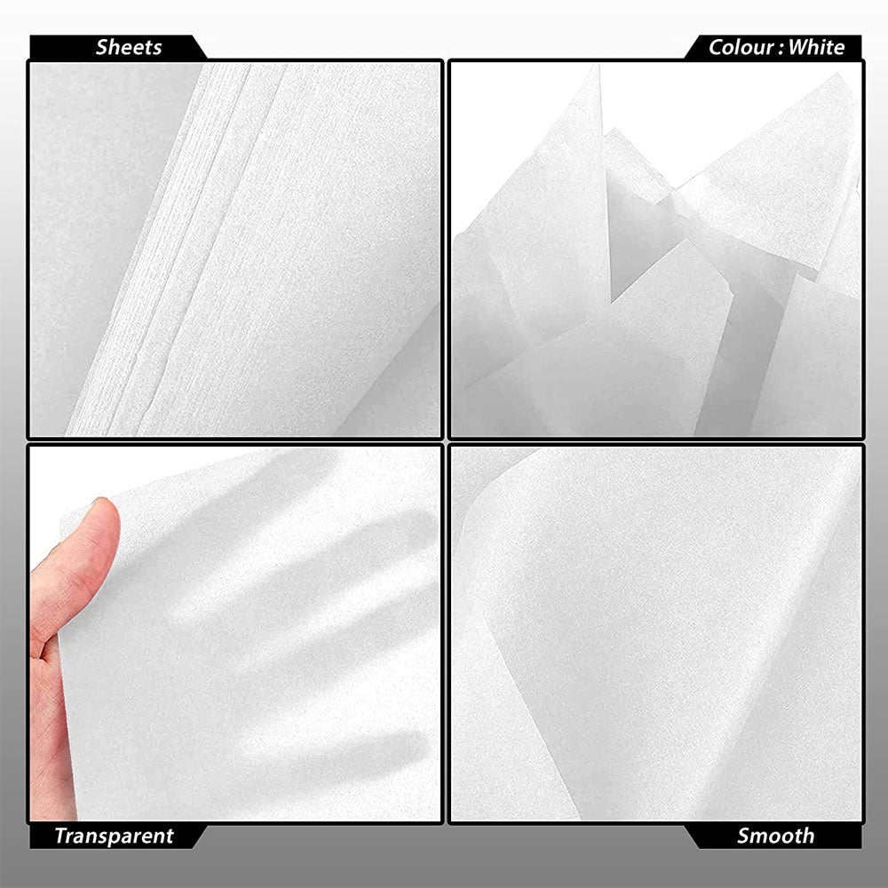 White Acid-Free Tissue Paper 50cm x75cm Large Gift Wrap Eco Friendly ...
